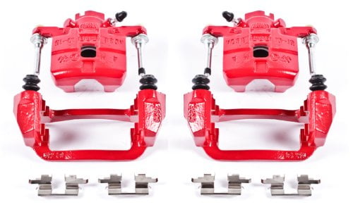 Powerstop S2582 PSBS2582 RED POWDER COATED PERFORMANCE CALIPERS ...