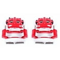 Power Stop Front Pair of Red Powder Coated Calipers S4652 - Walmart.com