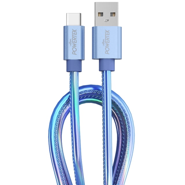 Powertek 6' USB Type A to USB Type-C Cable Wtih Wall Charger Adapter ...