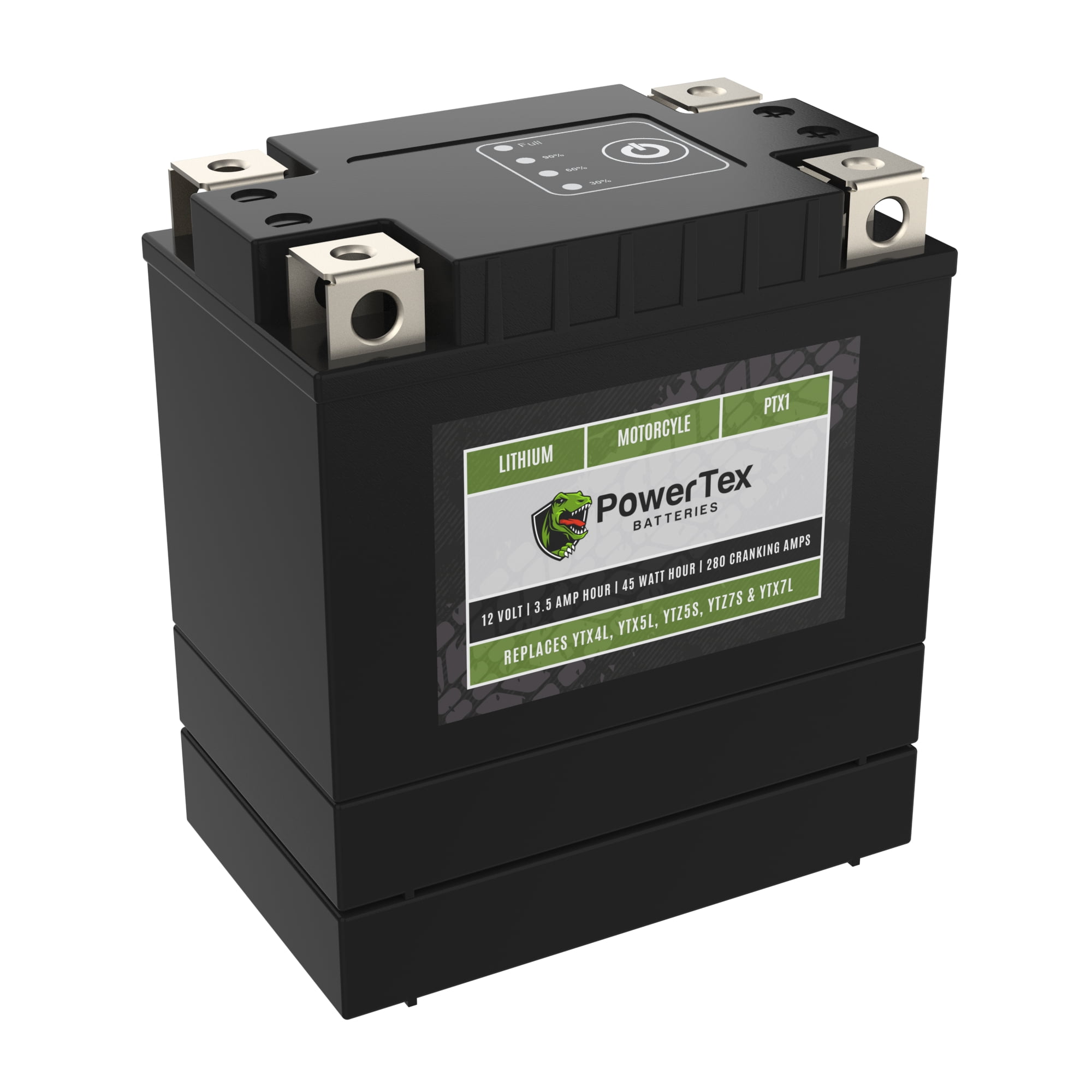Powertex Motorcycle YTX7L-BS Lithium Battery Replacement – Advanced BMS ...