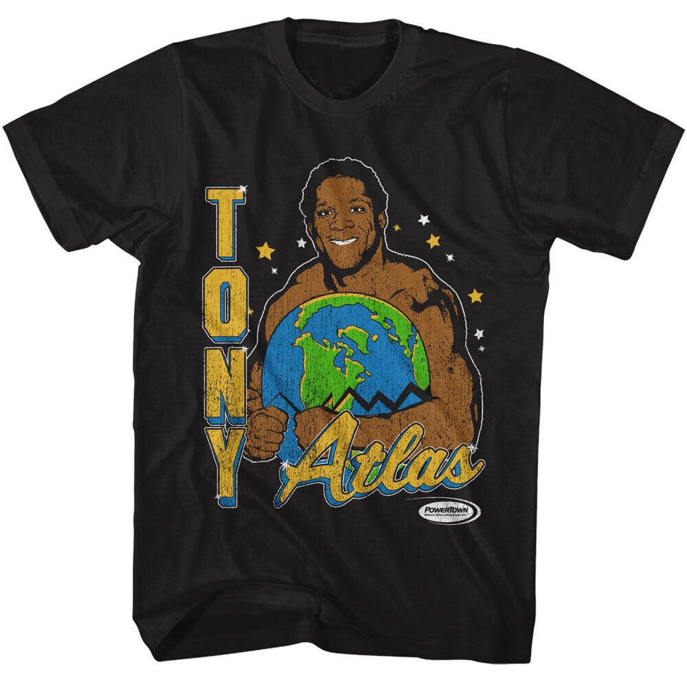 Powertown Tony Atlas Crushing The World Stars WWE Wrestling Champ Men's ...