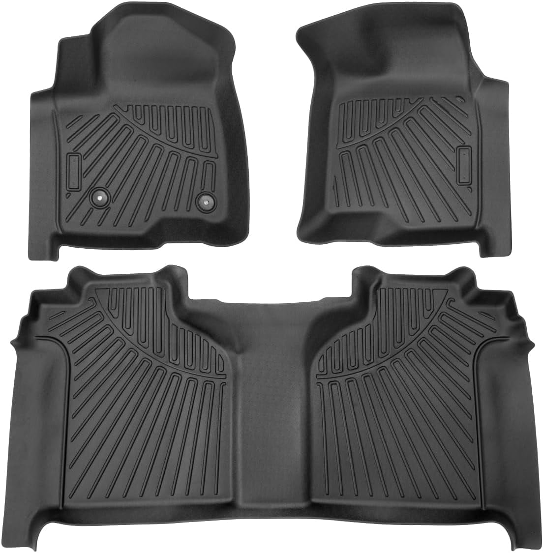 Powerty 3D Floor Mats for 2019-2025 Chevrolet Silverado 1500 & GMC ...