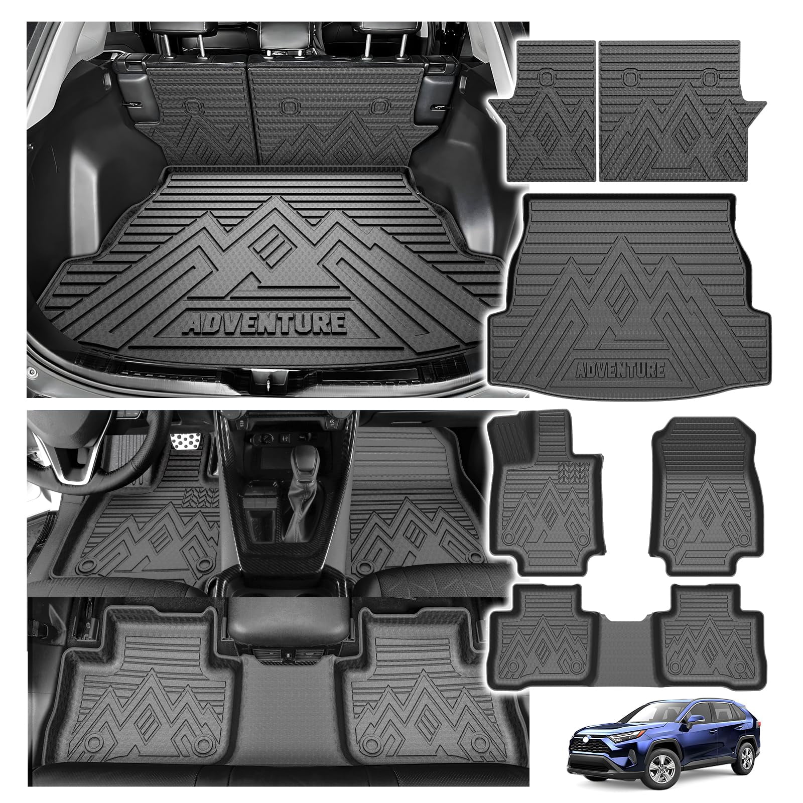 Powerty Floor Mat for SSF20 Toyota RAV4 2019-2025, All Weather Cargo ...