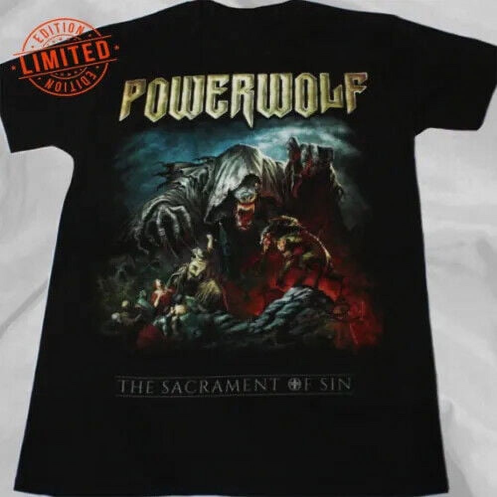 Powerwolf The Sacrament OF Sin Tour Rare Black T-Shirt S-4XL TT1832 ...