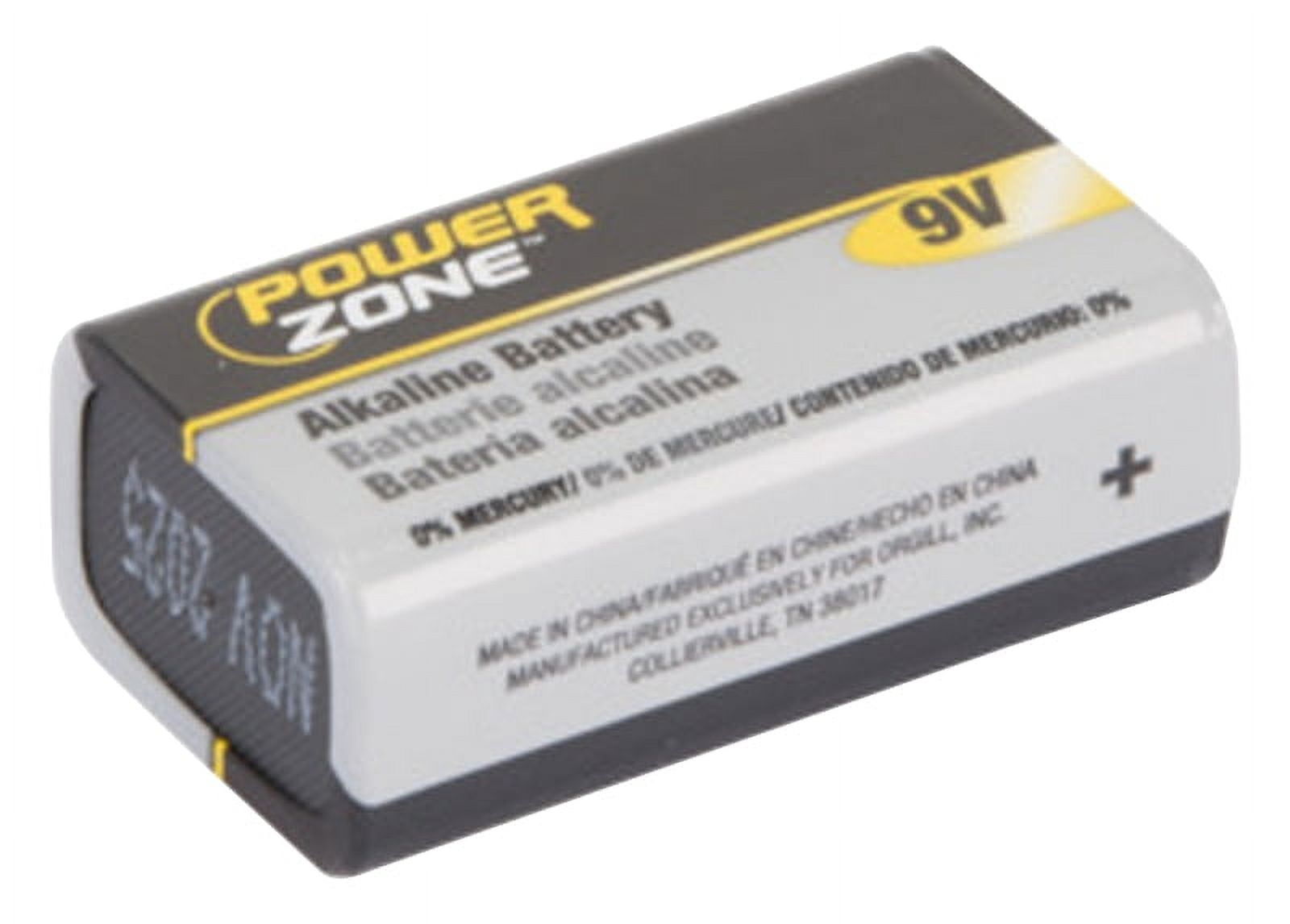 Power Zone 6LR61-1P-DB Alkaline Batteries, 9Volt - Walmart.com