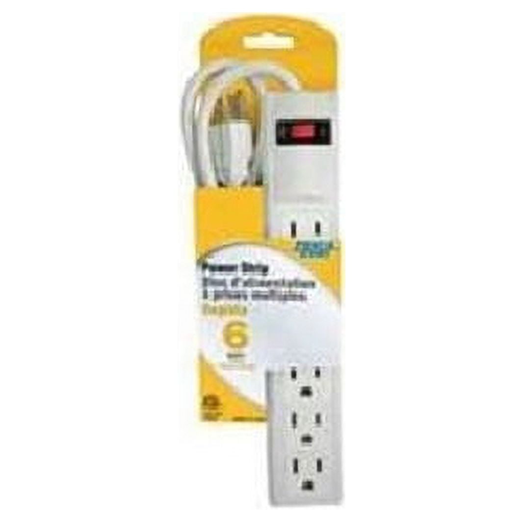 Powerzone OR801118 Power Outlet Strip, 6-Socket, 15 A, 18 in L Cable ...
