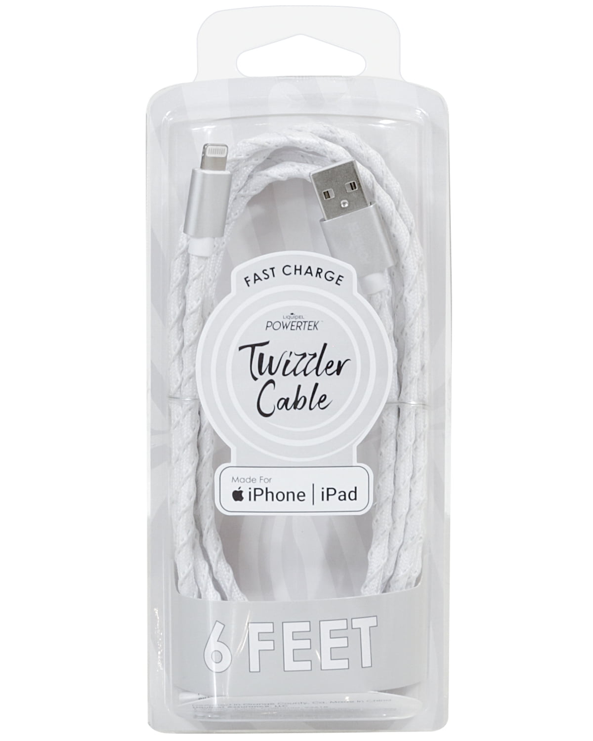 Powetrek Lightning Twizzler Cable White - Walmart.com
