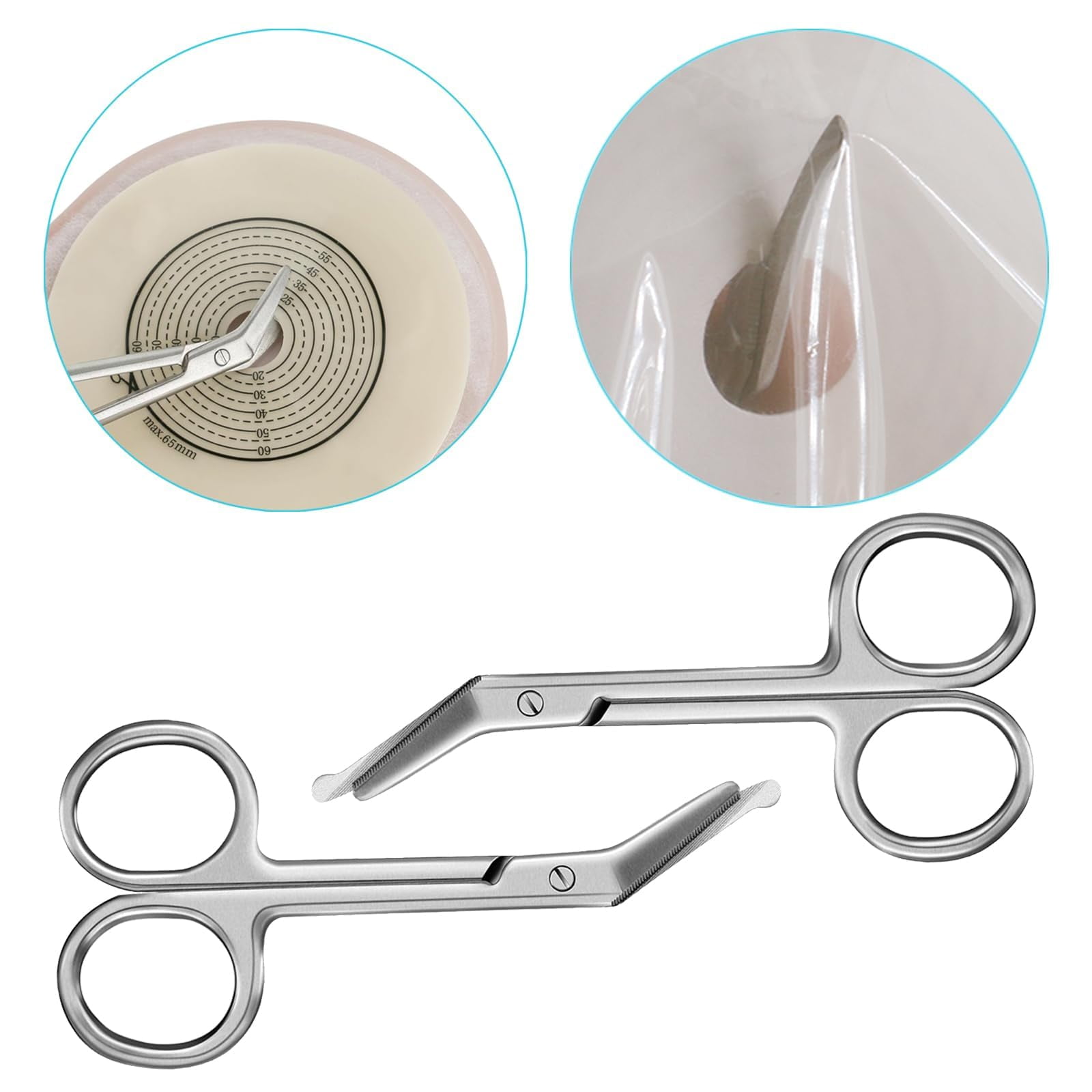 Powi 2-Piece Ostomy Scissors, Ostomy Supplies for Ostomy Care ...