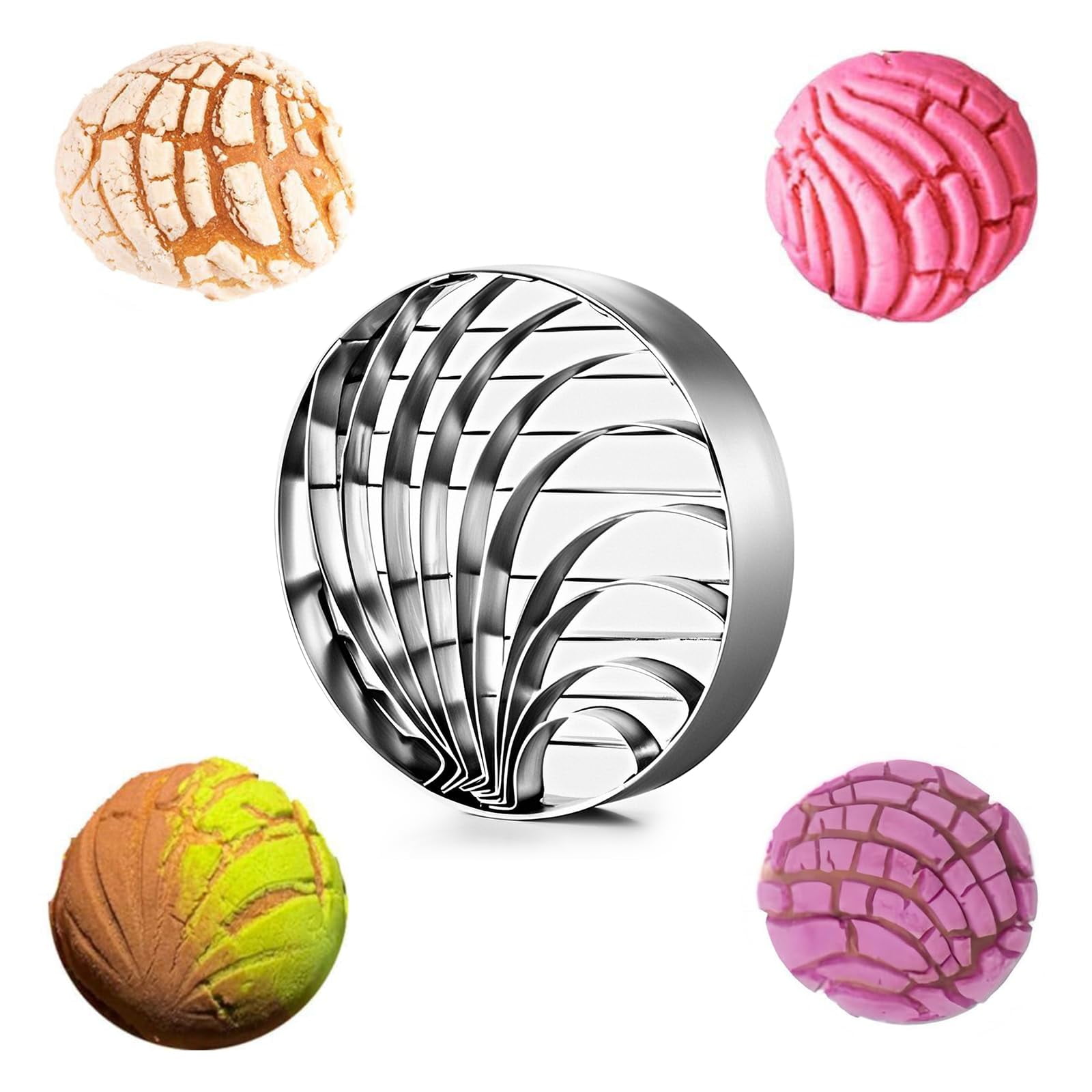 Powi BagHeiyy Concha Cutter Mexican Bread Mold - 4.1 Inch Stainless ...