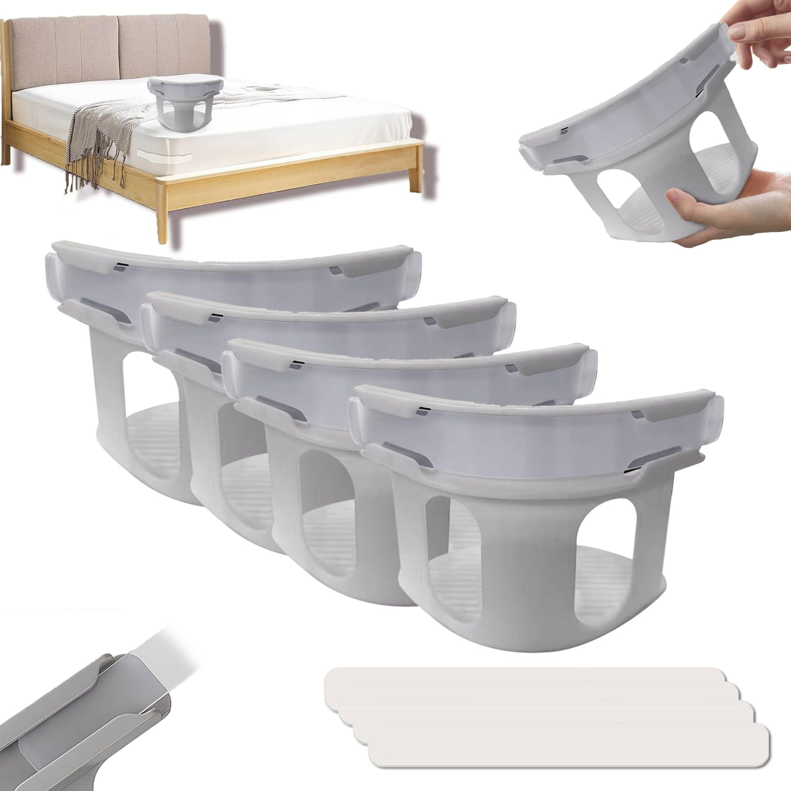 Powi Lock Sheet Holders Set of 4, Bed Sheet Holder Fitted Sheet Straps ...