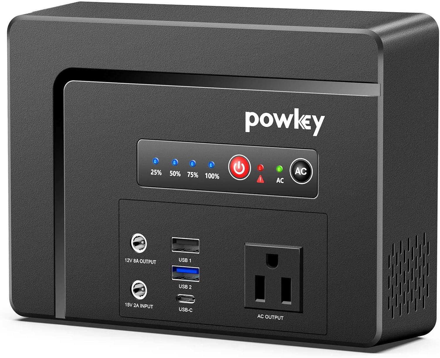 Powkey Portable Power Station 100W/97.68Wh, Power Bank with AC Outlet ...