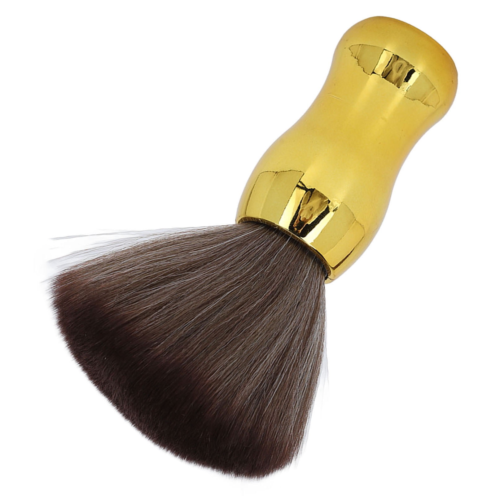 Powkky Barber Neck Duster Brush Soft Nylon Hair Hair Sweeping Cleaning Brush for Face Neck Gold ...