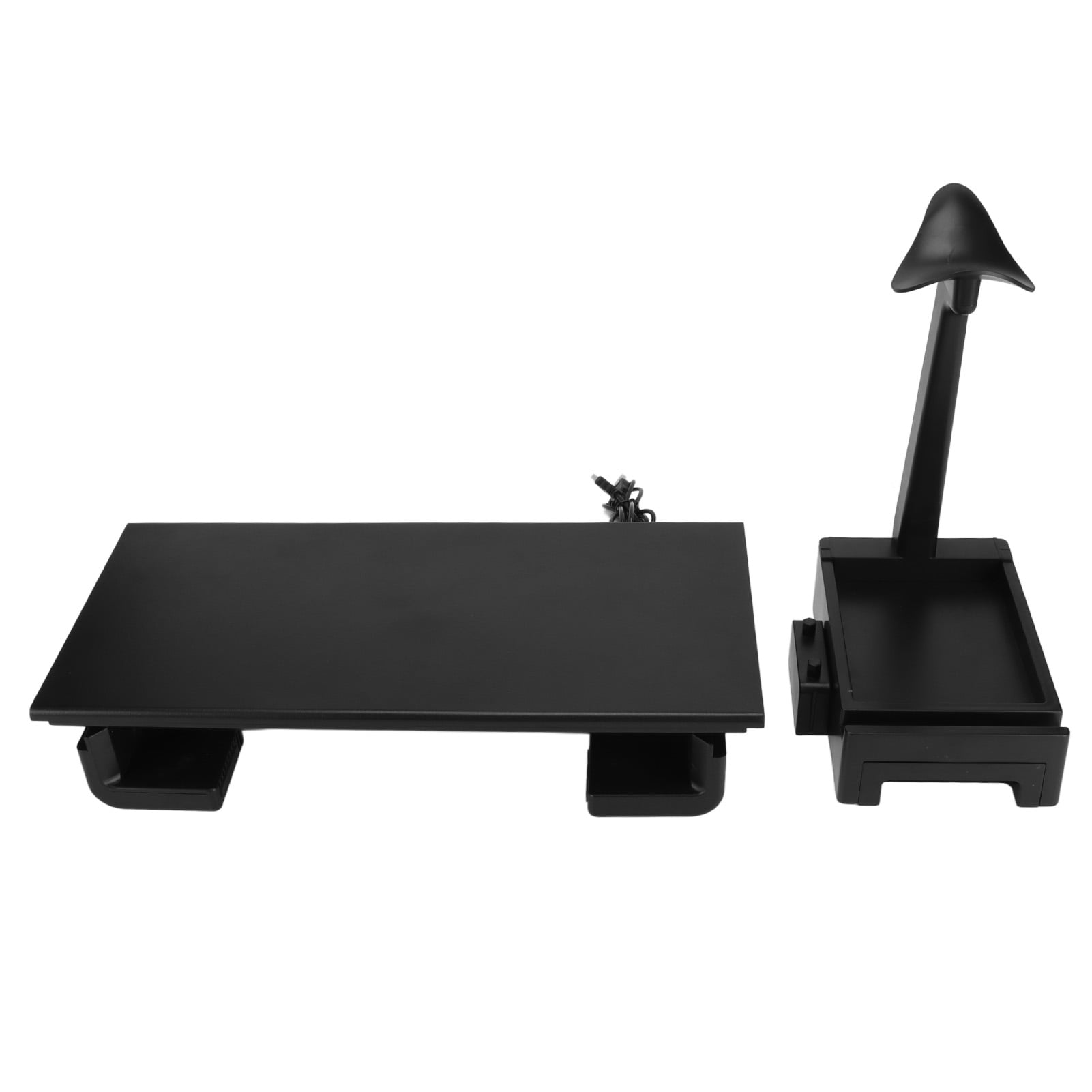 Powodzenia Black Computer Monitor Riser Stand with 4 USB Port Robust 3 ...
