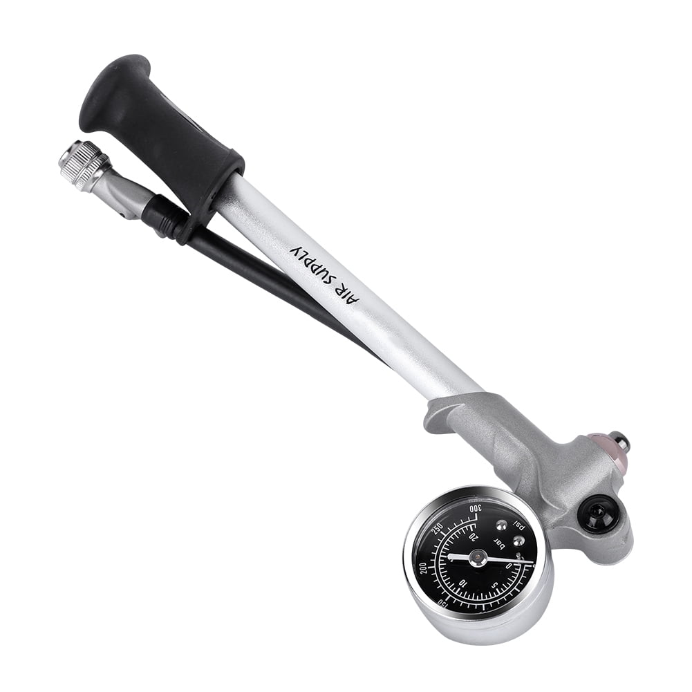 Powodzenia GIYO 300PSI High-pressure Mini Air Pump Tire Inflate Tool for Bike Front Fork (Silver ...