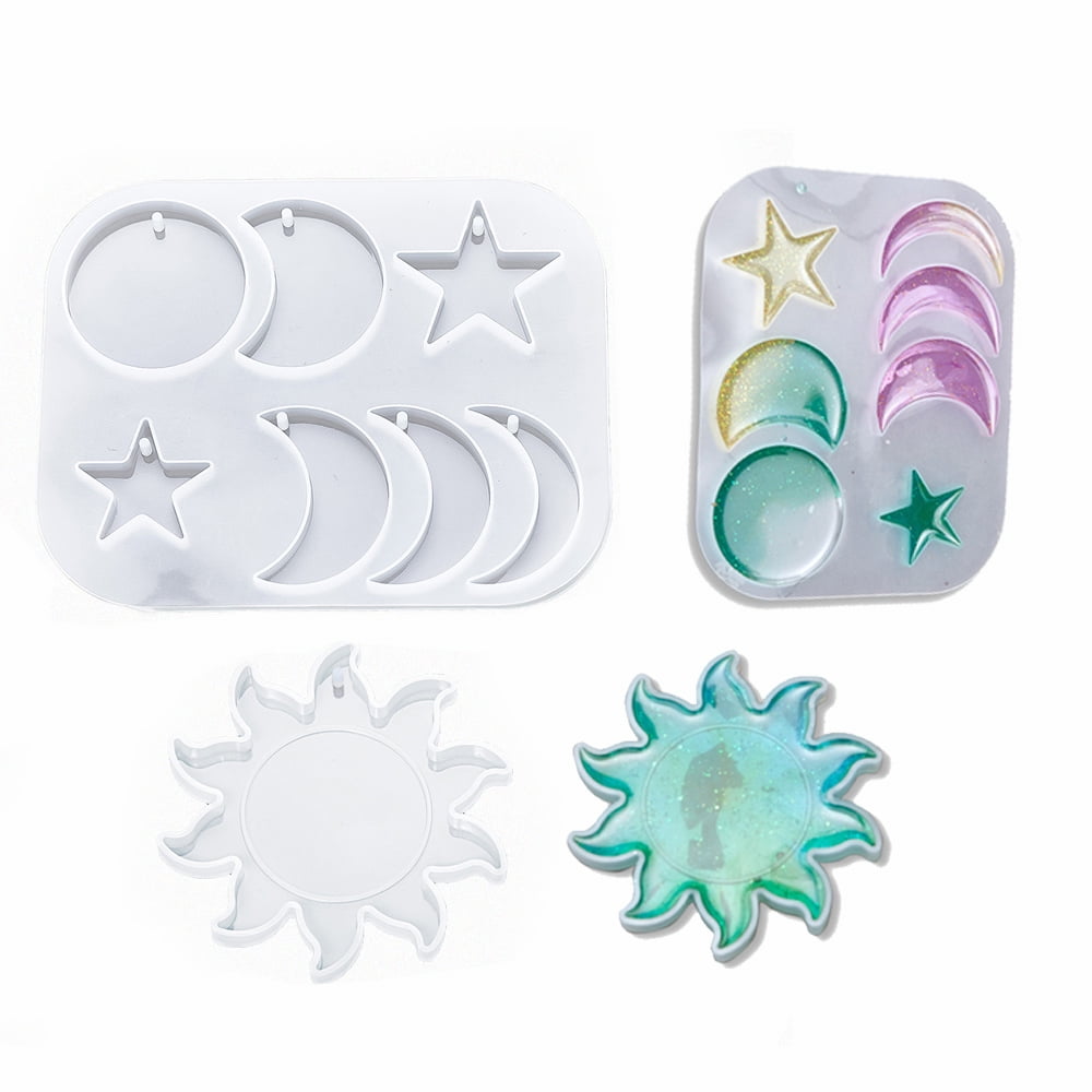 Powodzenia Resin Molds Sun and Moon Star Silicone Mold Kits Silicone ...