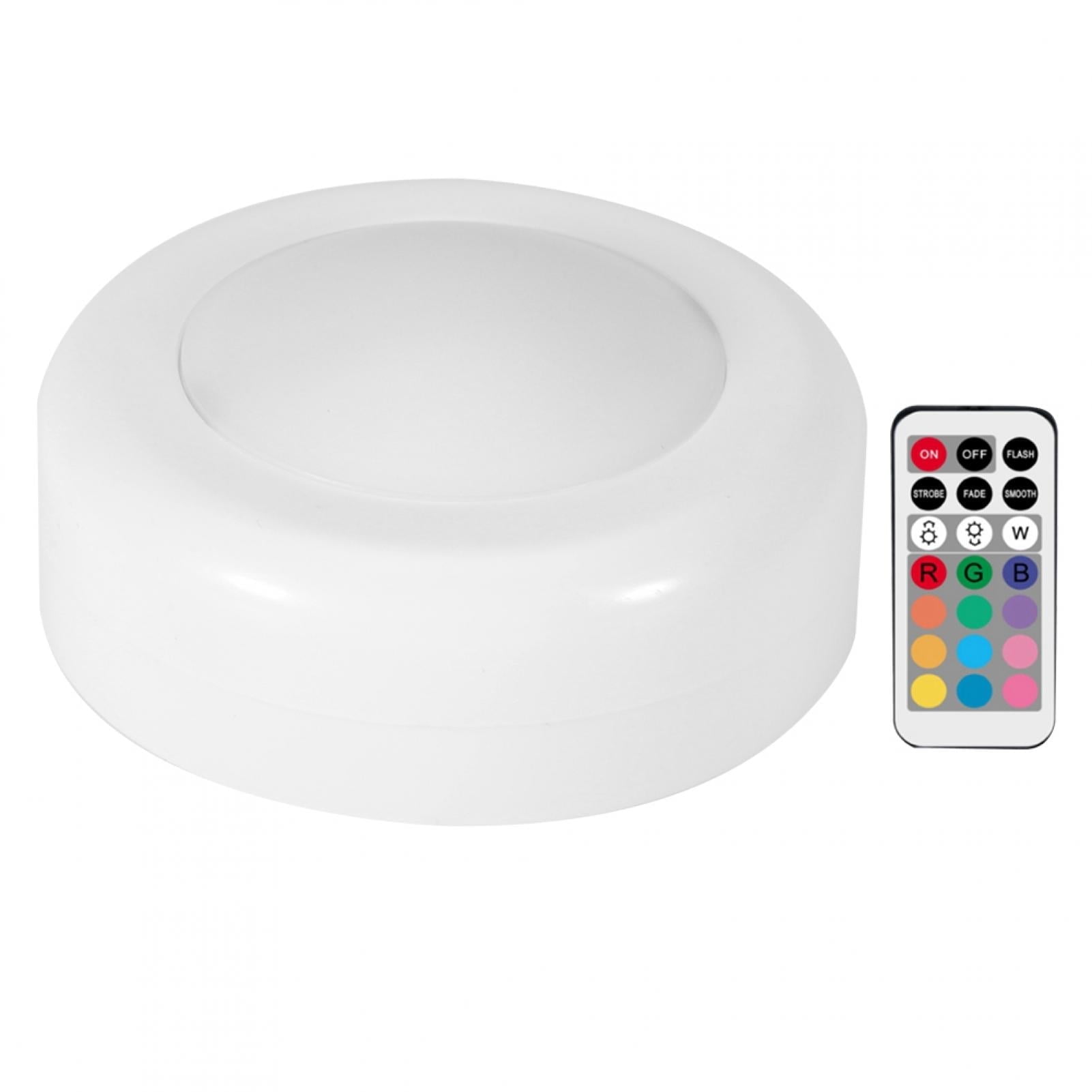 Powodzenia Wireless LED Puck Light RGB, Puck Light with Remote Control ...