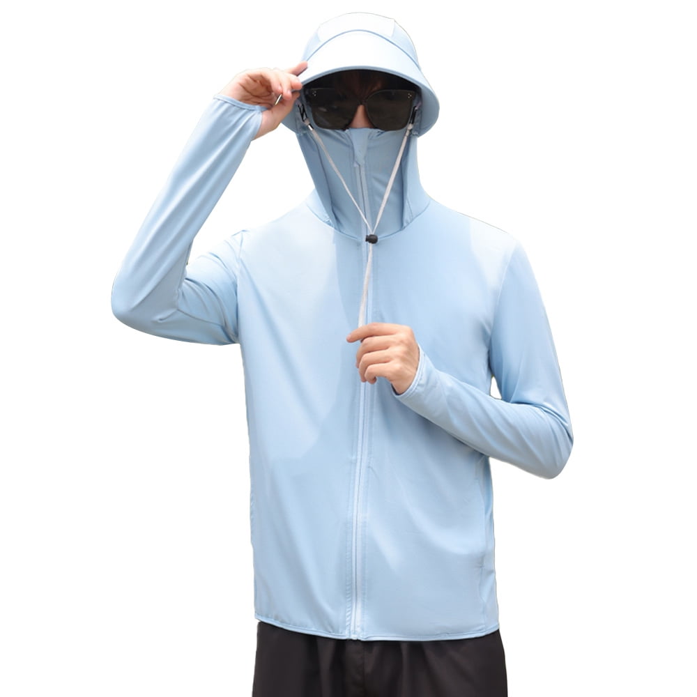 Powodzenia adult light blue sunscreen clothing cool sense ice silk sun ...