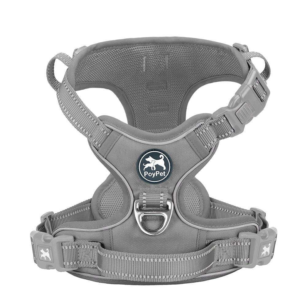 PoyPet Reflective Dog Harness, No Pull Vest with Handle, Adjustable ...