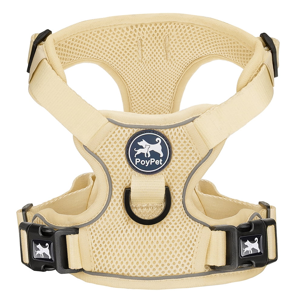 PoyPet Reflective Soft Breathable Mesh Dog Harness with Adjustable Neck ...