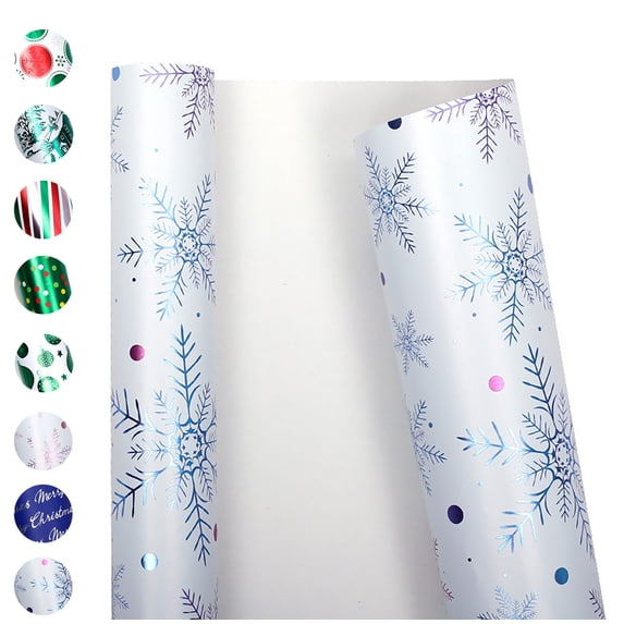 PoyoKee 1 Pack Christmas Wrapping Paper Roll, Thick Large Size Gift ...