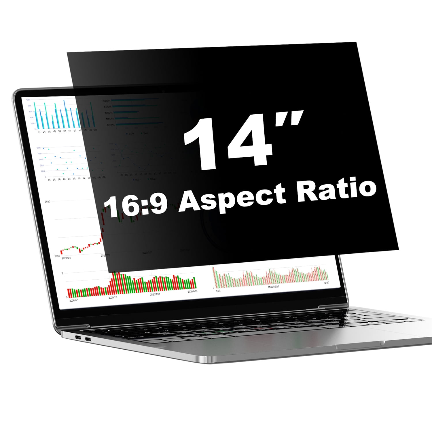 Pozlle 14 Inch Laptop Privacy Screen Shield for 16:9 Widescreen ...