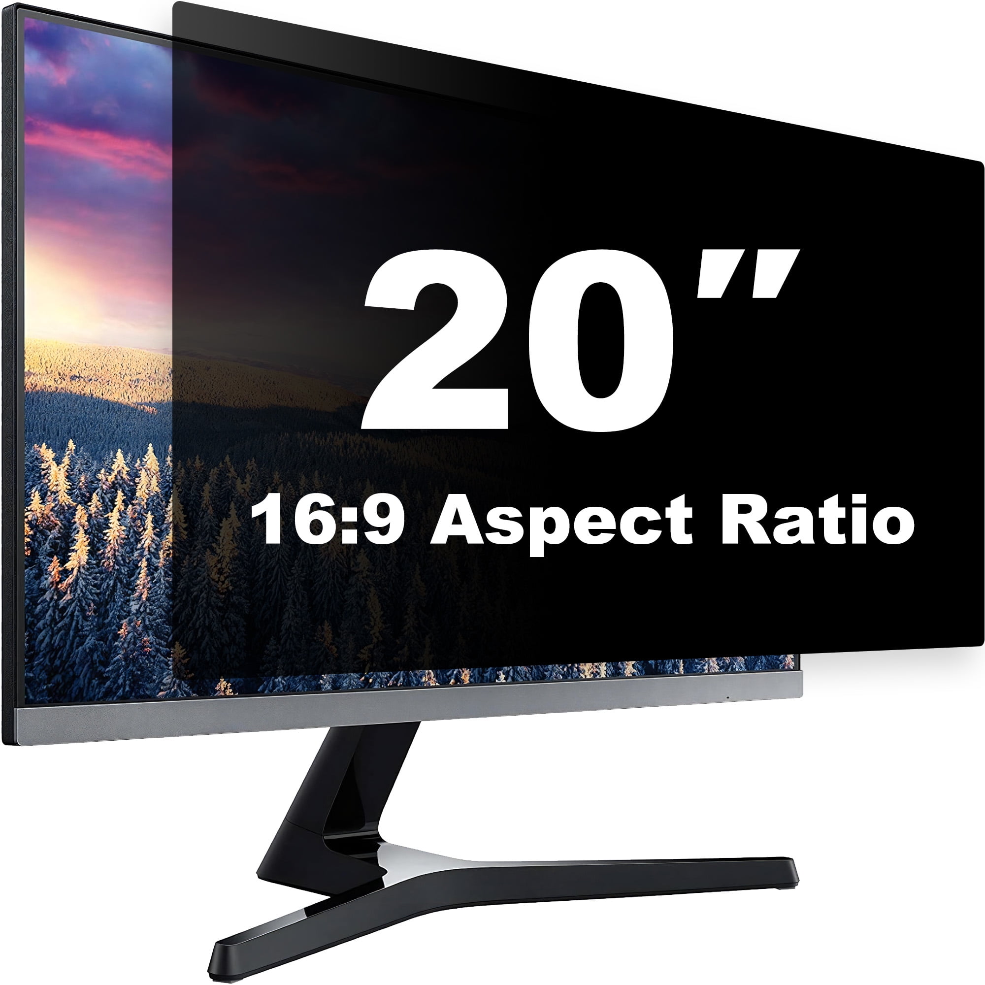 Pozlle 20 Inch Computer Privacy Screen Shield for 16:9 Widescreen ...