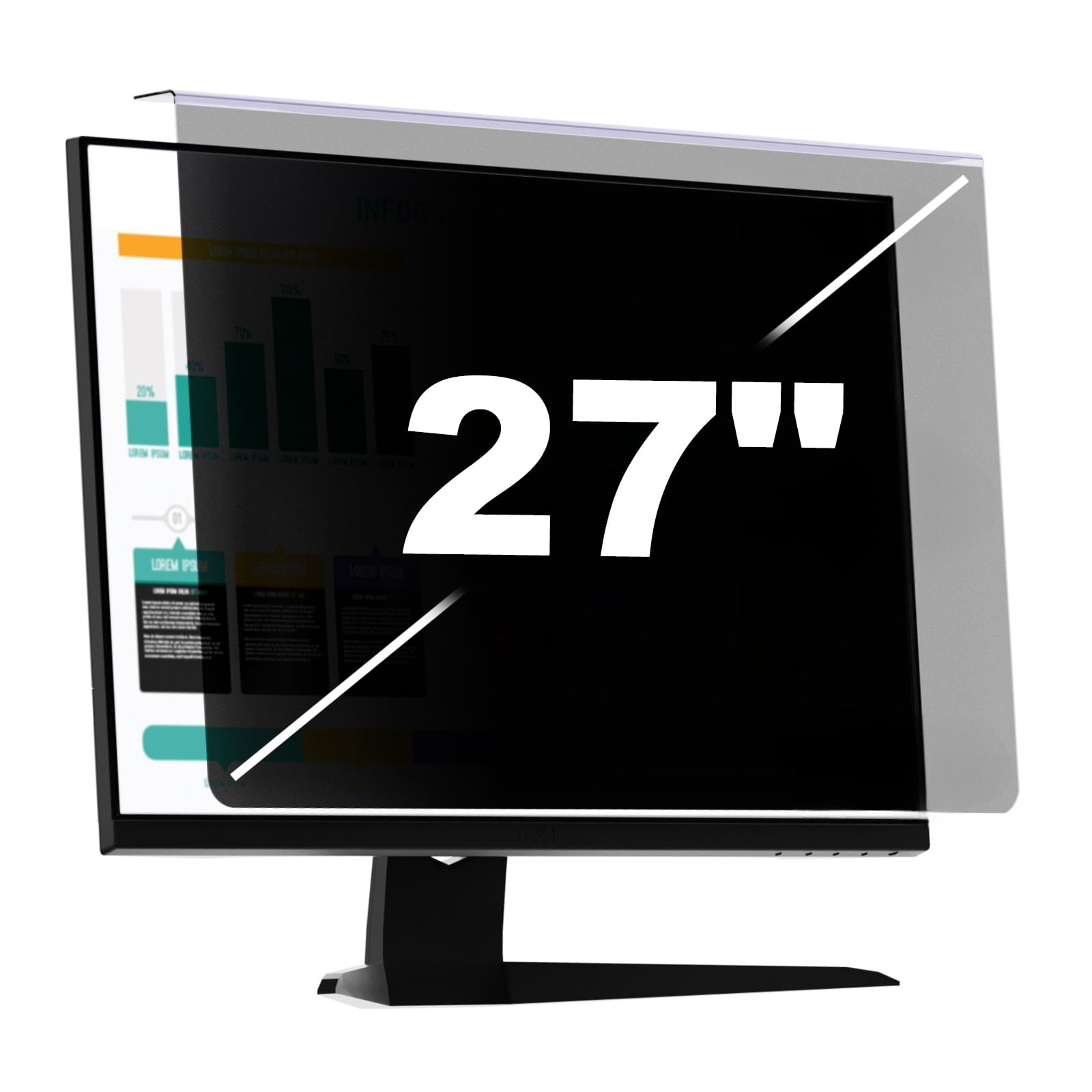 Pozlle Computer Privacy Screen Shield Compatible for 26/27 Inch 16:9 ...