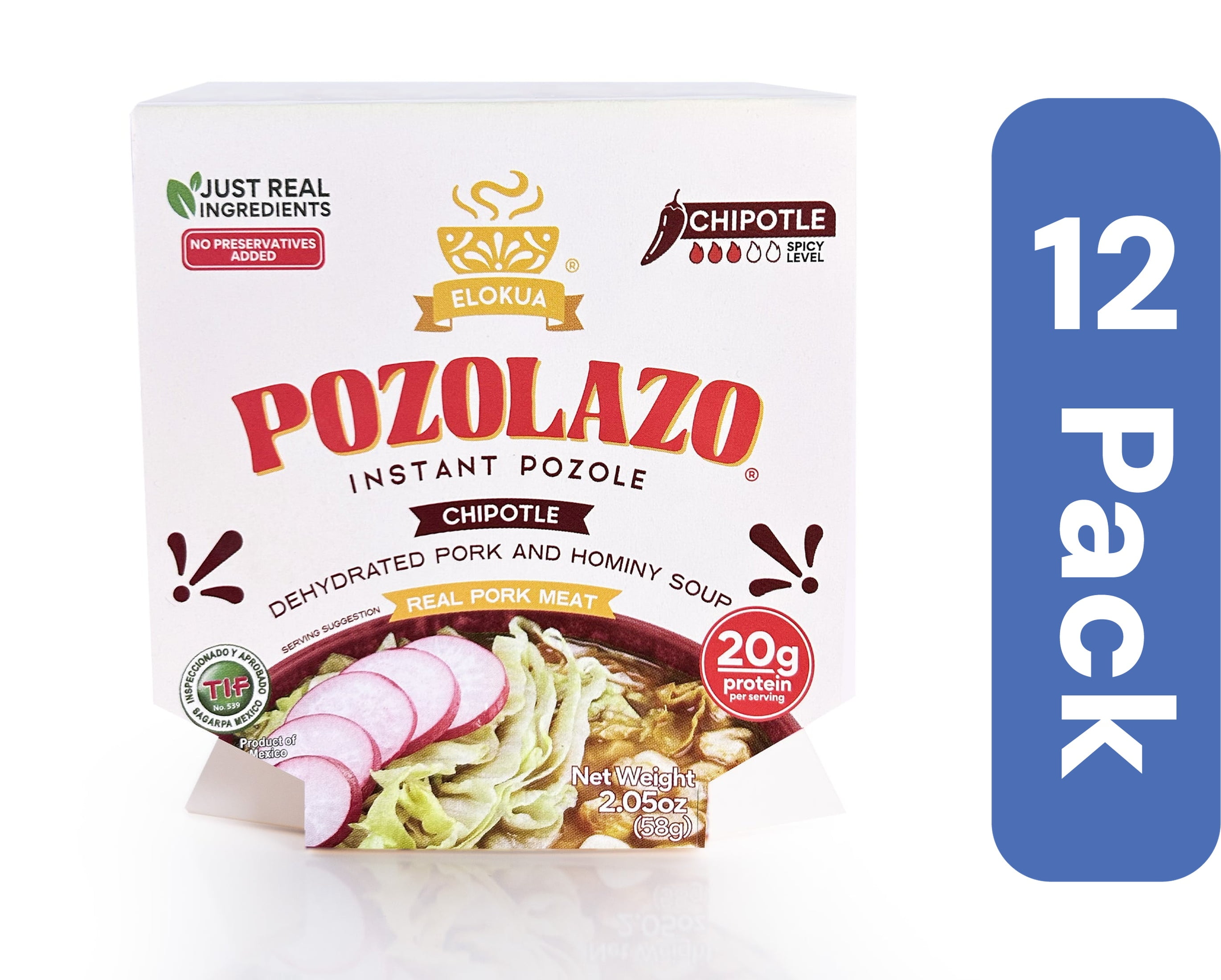 Pozolazo Chipotle Pozole Soup 2.05 oz (Pack Of 12) - Walmart.com