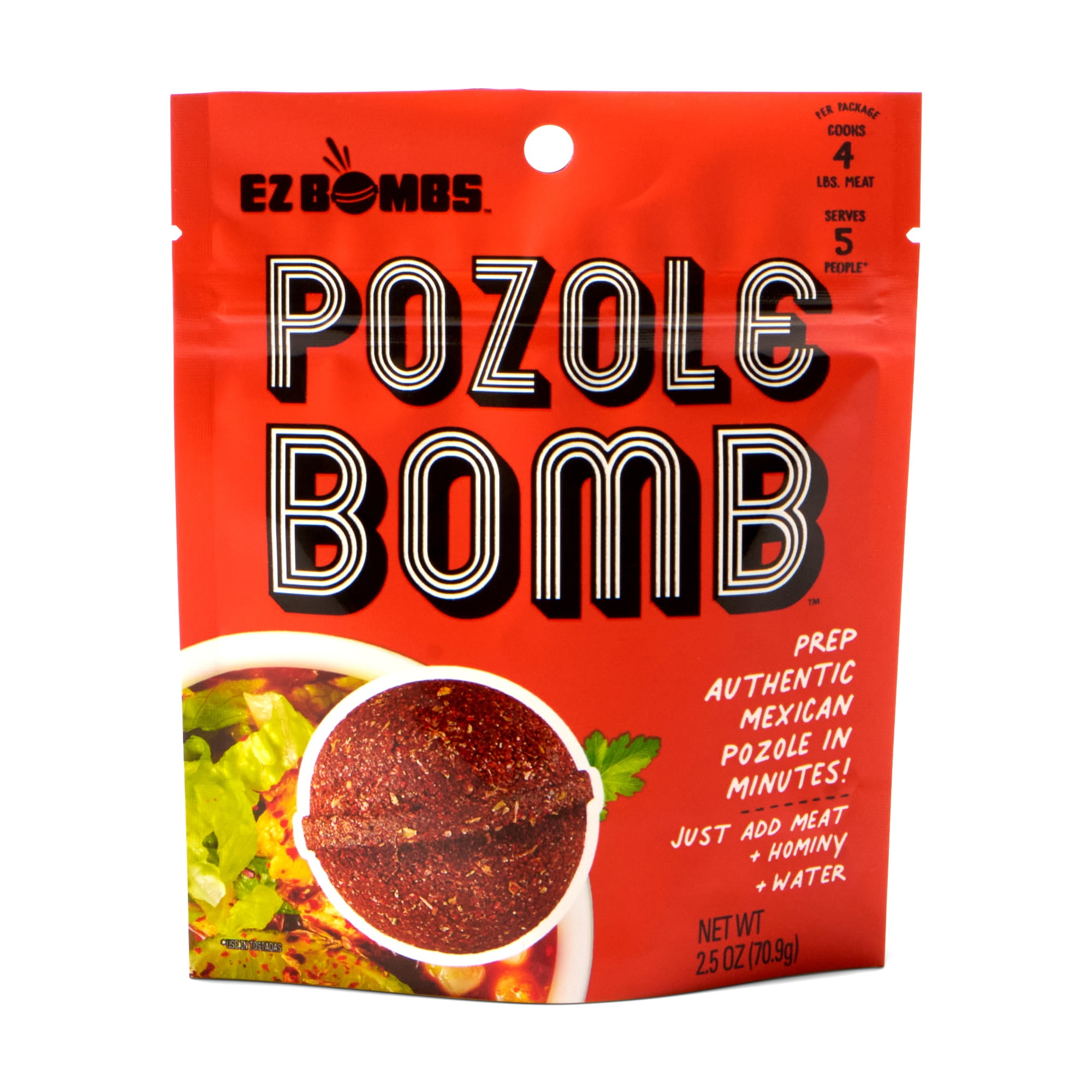 EZ Bombs Pozole Bomb Seasoning, Single Pack - Authentic Mexican Soup ...