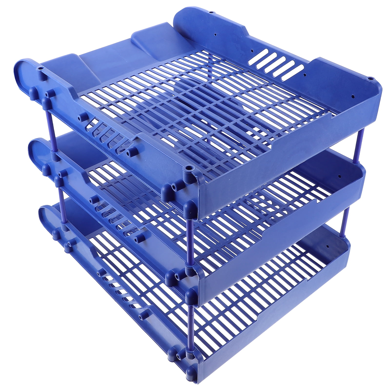 Pp Book Ledge Mobile Three-Layer File Tray Plastic Data Basket Rack ...