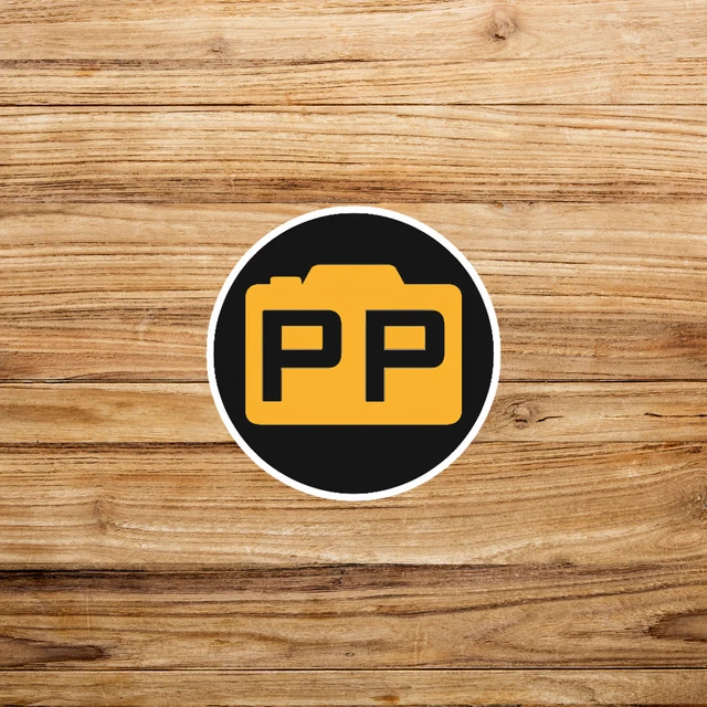 Pp Folder Icon Sticker - Computer File Yellow Black Circle Labelphone ...