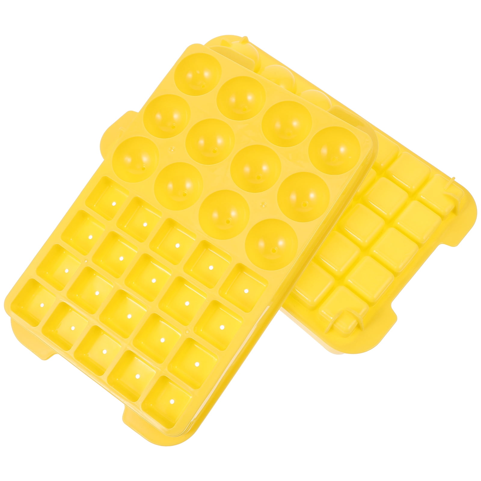 Reusable Yellow PP Ice Cube Tray for Kitchen Use Lightweight and ...