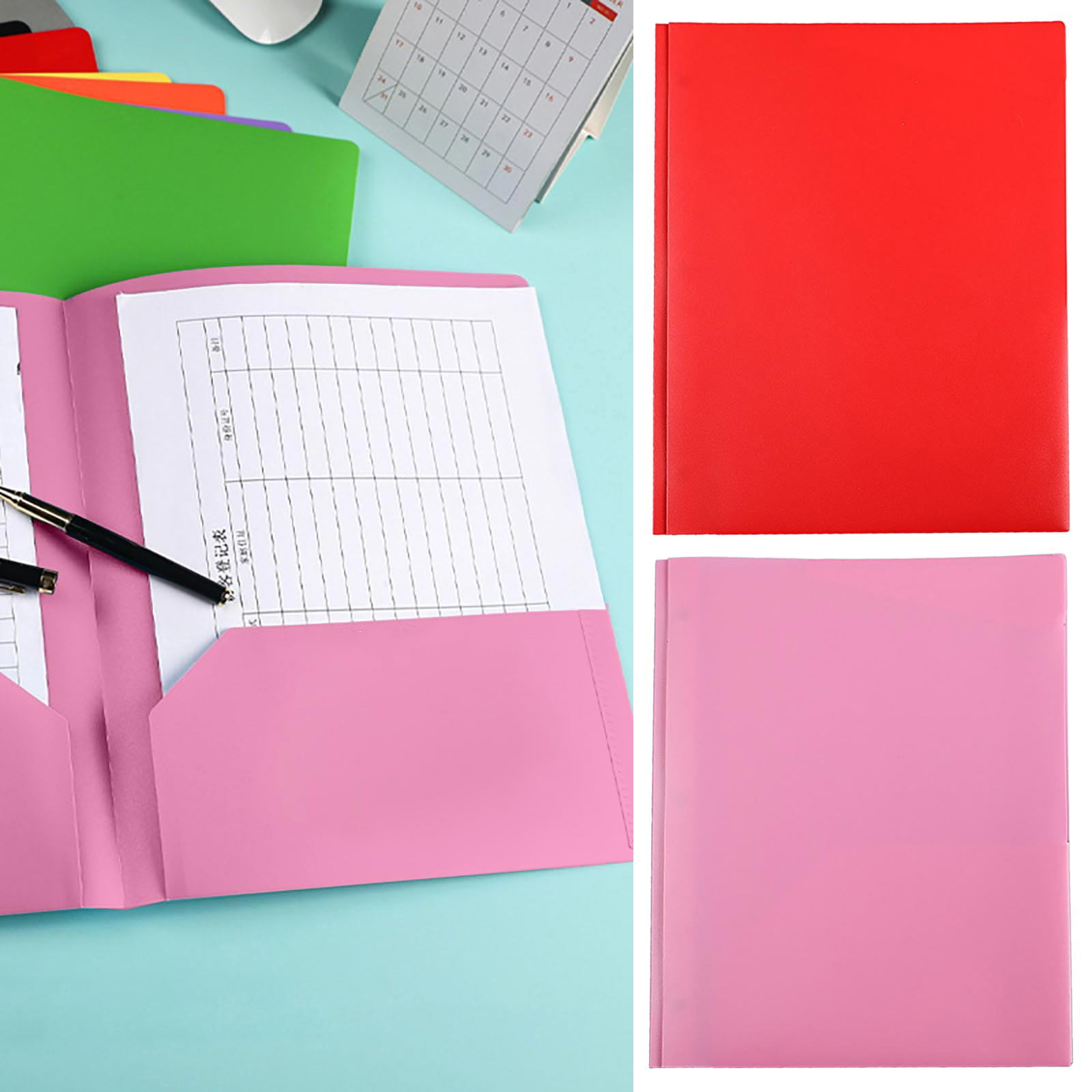 PP Red And File Folder With Tadpole Clips Pocket File Bag D Type ...