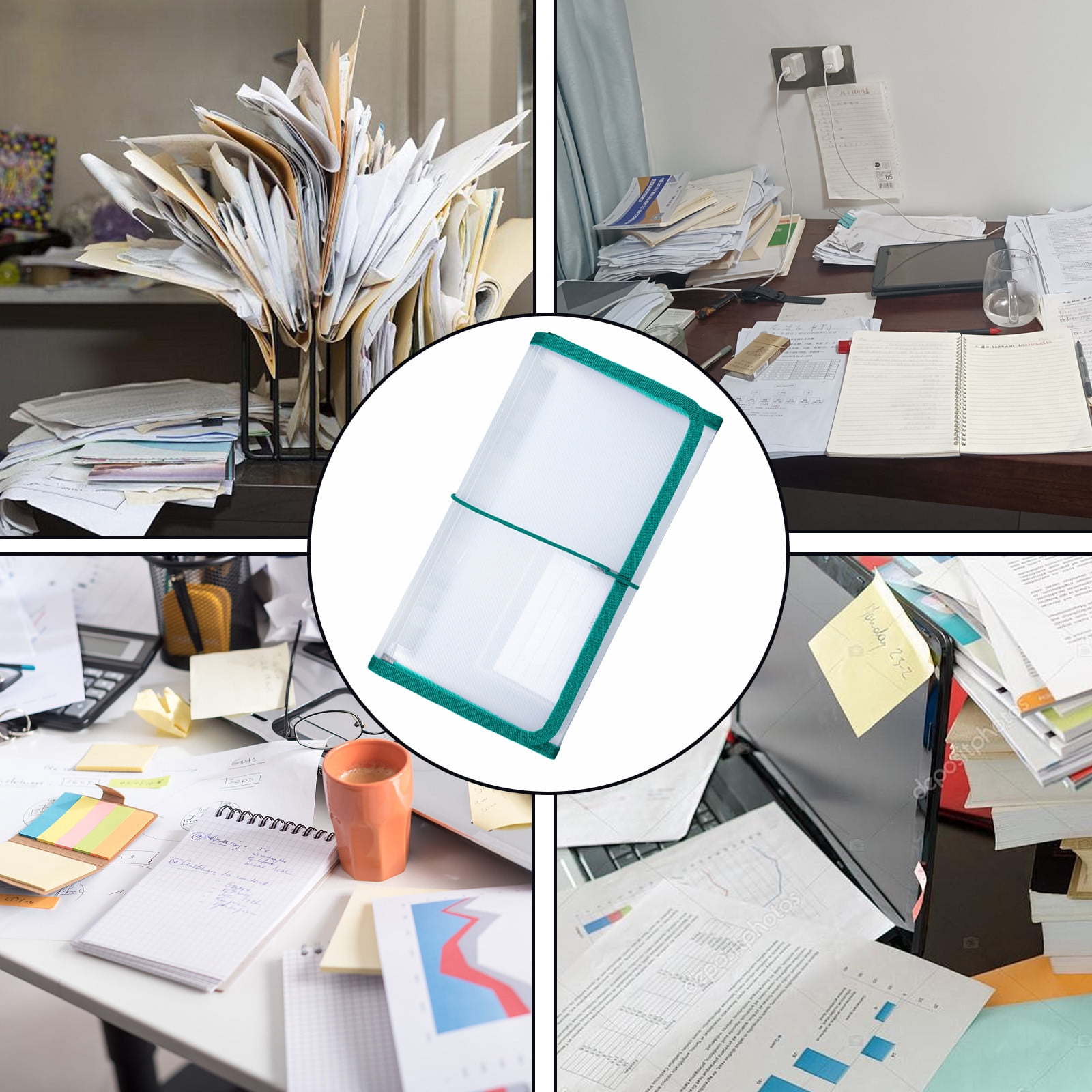 PpgejGEK B6 Bill Accordion File Folder 13 Compartments Financial VAT ...