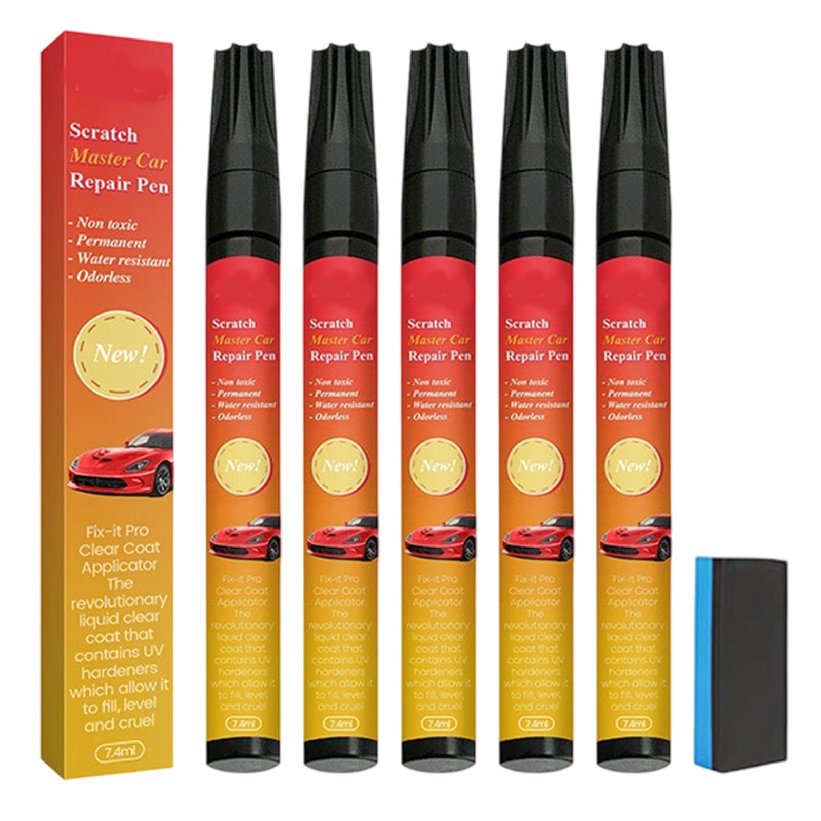 PpgejGEK Car Scratch Repair Pen Magic Touch Up Paint Brush 7.4ml Kit ...