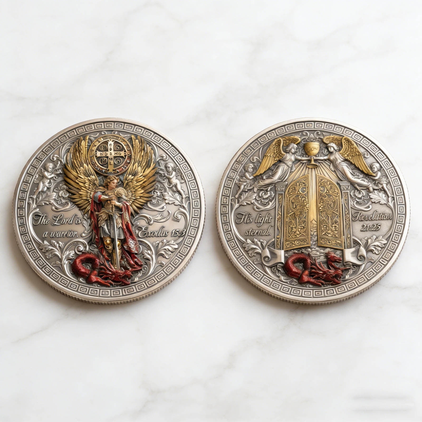PpgejGEK Commemorative Collectible Metal Coin Biblical Theme Spiritual ...