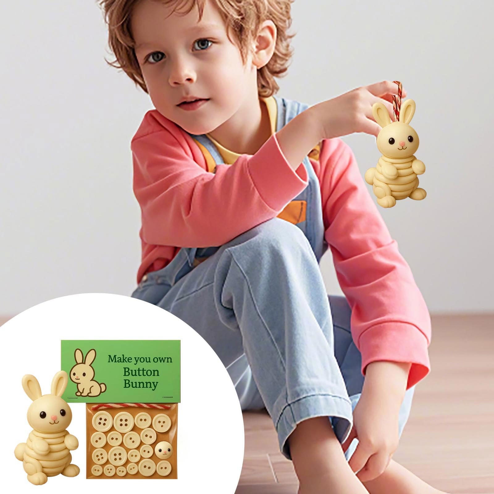 PpgejGEK DIY Button Art Craft Kit Create Your Own Animal Button ...