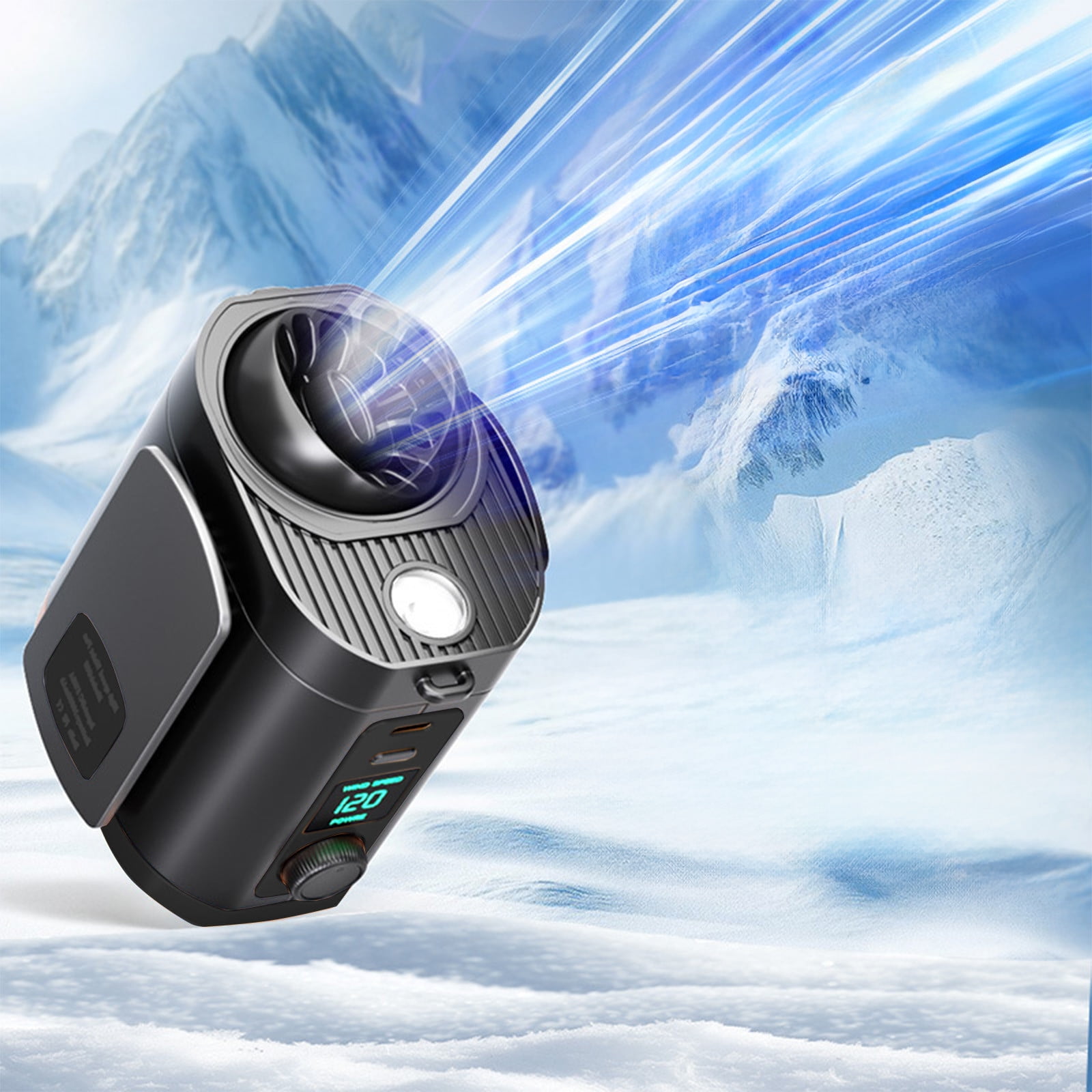 PpgejGEK High Speed Hanging Waist Fan Portable Neck Fan 9x7x9 cm 3.54x2 ...