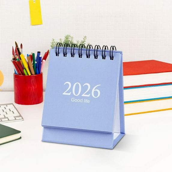 PpgejGEK Mini Desk Calendar for 2026, Compact English Desktop Ornament ...