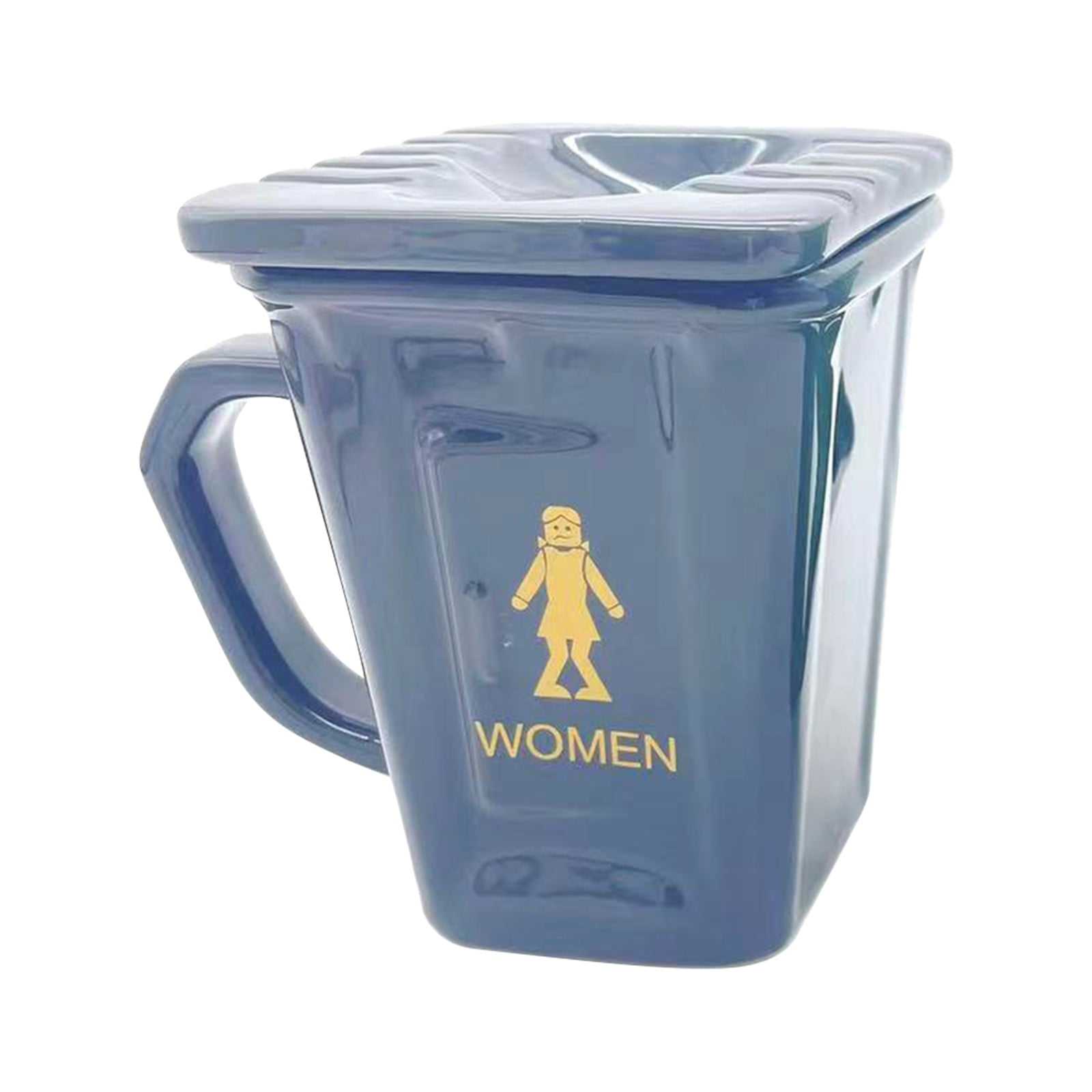 PpgejGEK Novelty Squat Toilet Shaped Ceramic Mug Funny Prank Gift with ...