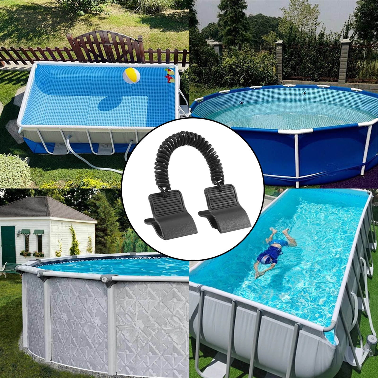PpgejGEK Wind-proof Swimming Pool Solar Cover Clip Plastic Storage ...