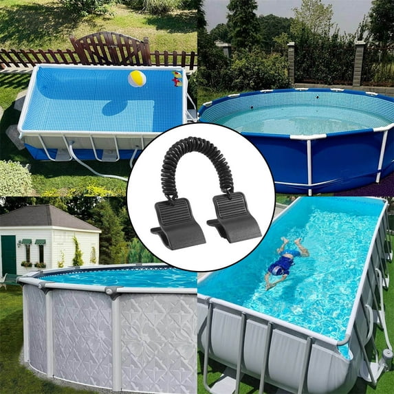 PpgejGEK Wind-proof Swimming Pool Solar Cover Clip Plastic Storage ...