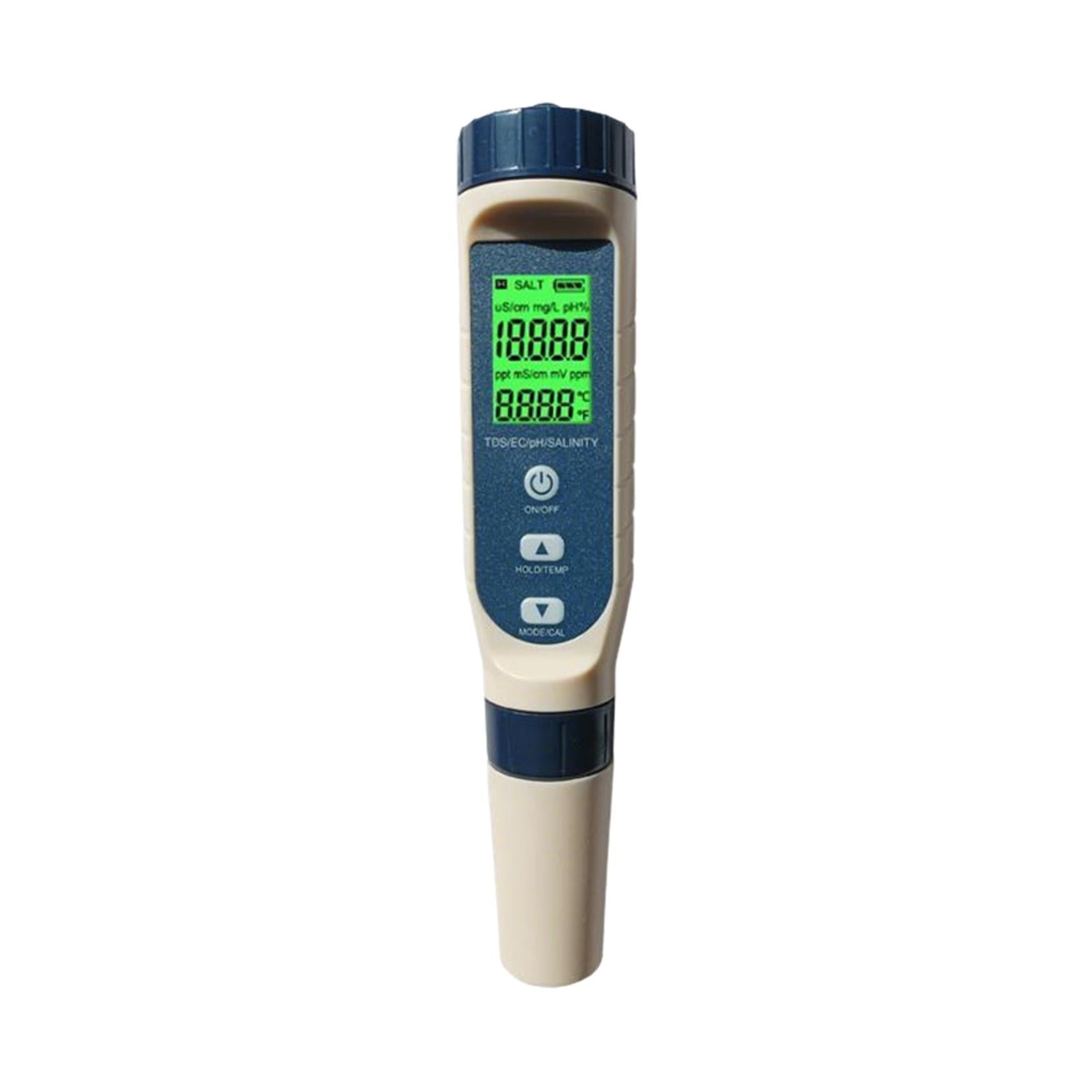 Ppsfege 5 in 1 PH/TDS/EC/Salinity/Thermometer, LCD Display Ph Tester ...