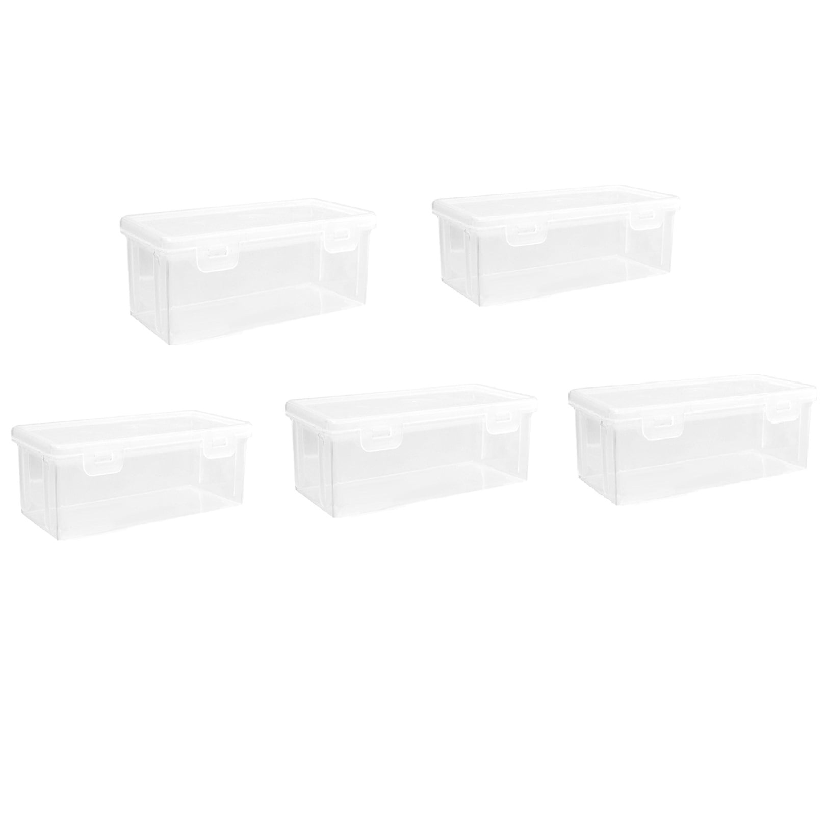 Ppsfege 5PCS Transparent Food Storage Containers Leakproof Bread Box ...