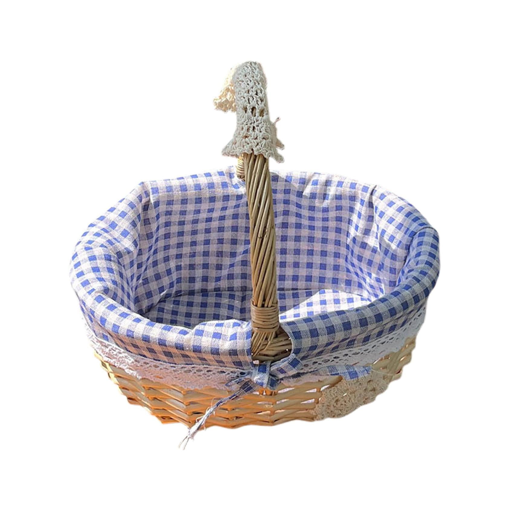 Ppsfege Wicker Basket with Handle, Wicker Basket, Gift Basket, Picnic ...