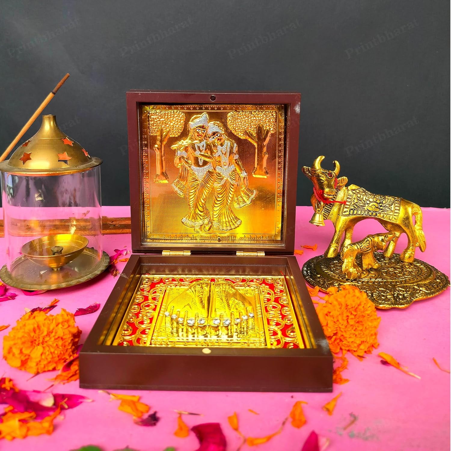 Prabhuras 24 K Gold Coated Photo Frame Decorative Showpiece Devotional ...