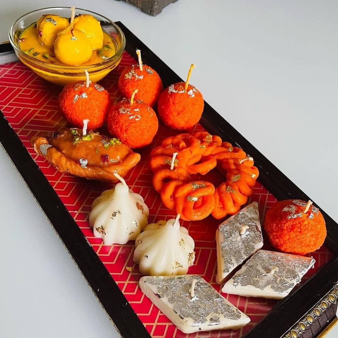 Prachiesgifting 10 Piece Rasmali Ladoo Modak Kaju Katli Jalebi Emirati ...