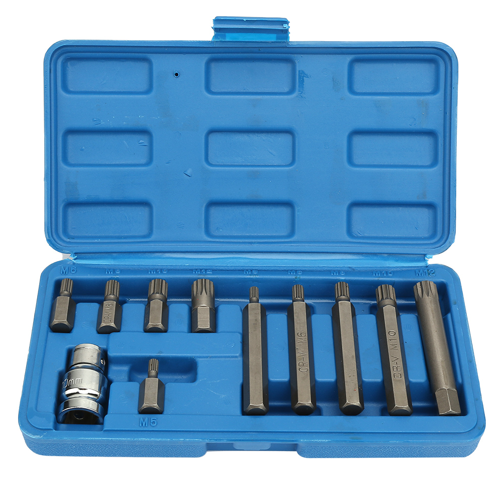 Practical 11 Piece Screwdriver Bit Popular 12 Point Spline Security ...