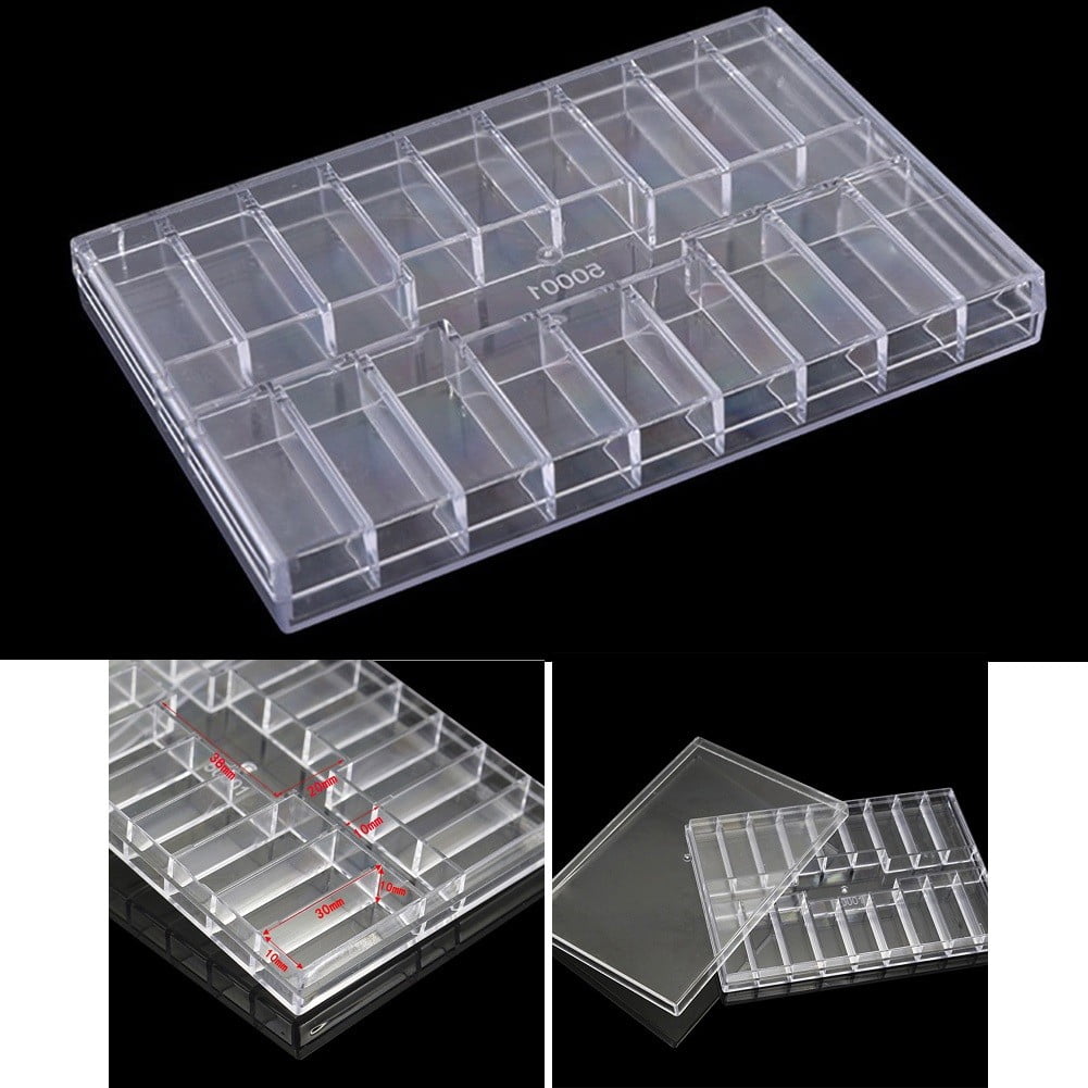Practical 18 Grids Compartment Plastic Storage Box Jewelry Earring Bead ...