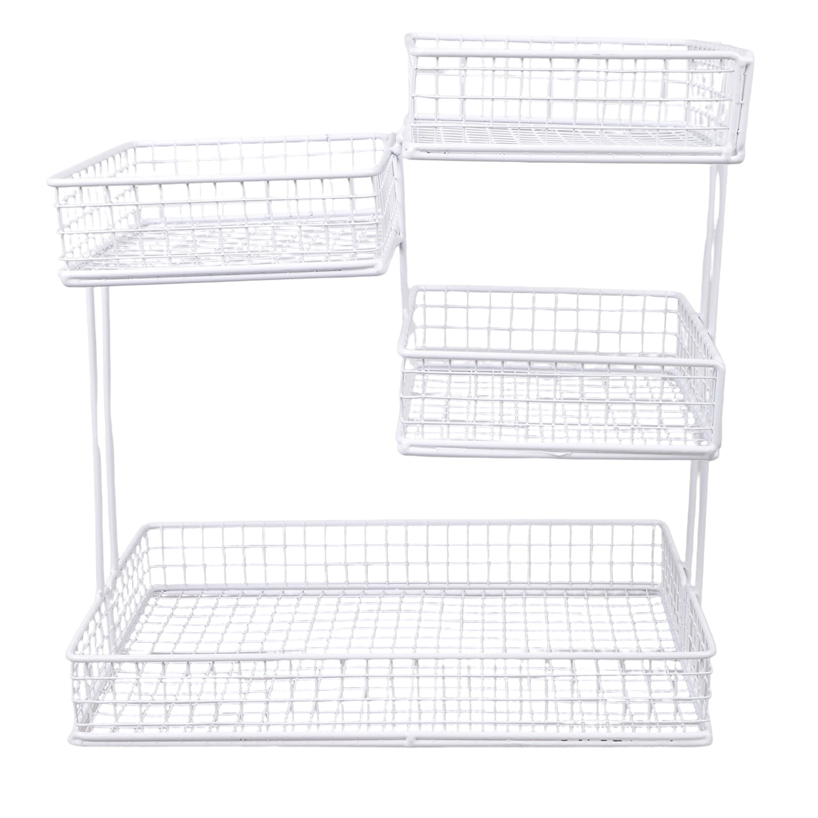 Practical 4 Layer Metal Makeup Organizers Desktop Shelf Rustproof ...